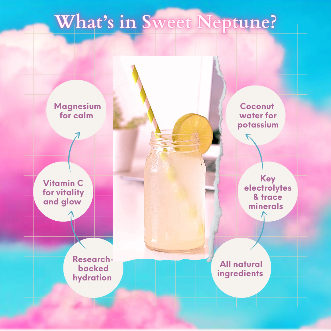 Sweet Neptune adrenal cocktails for hydration, calm energy, and focus